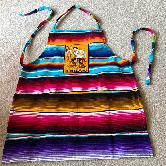 Dining | Mexican Serape Aprons Embroidered Mandil De Serape Artesanal ...